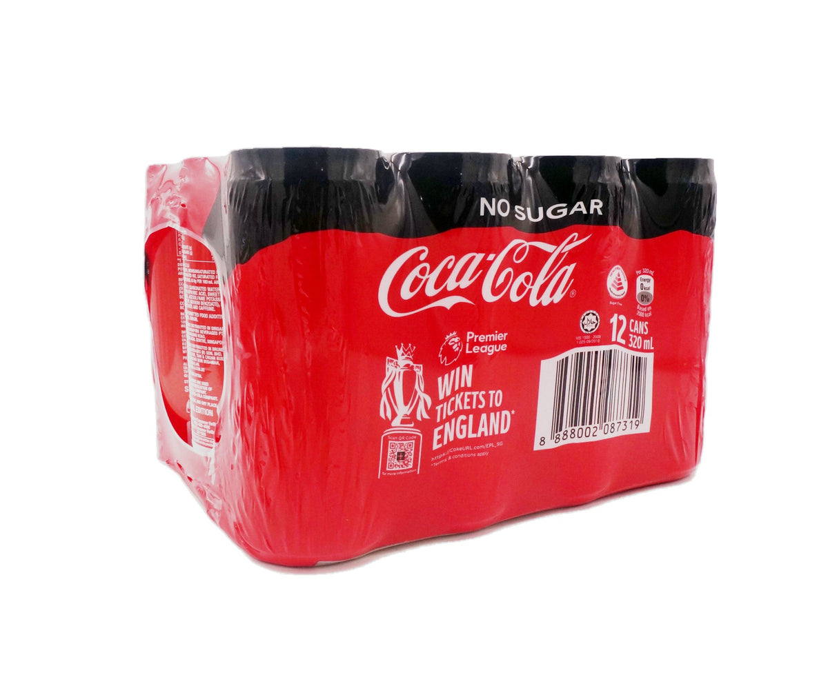 Coca Cola No Sugar Can (24 x 320ml - Carton) – TIAN MA GROUP HOLDINGS ...